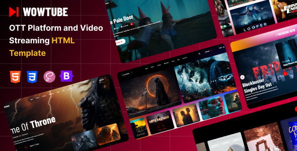 WowTube - OTT Platform and Video Streaming HTML Template by Namespace-IT